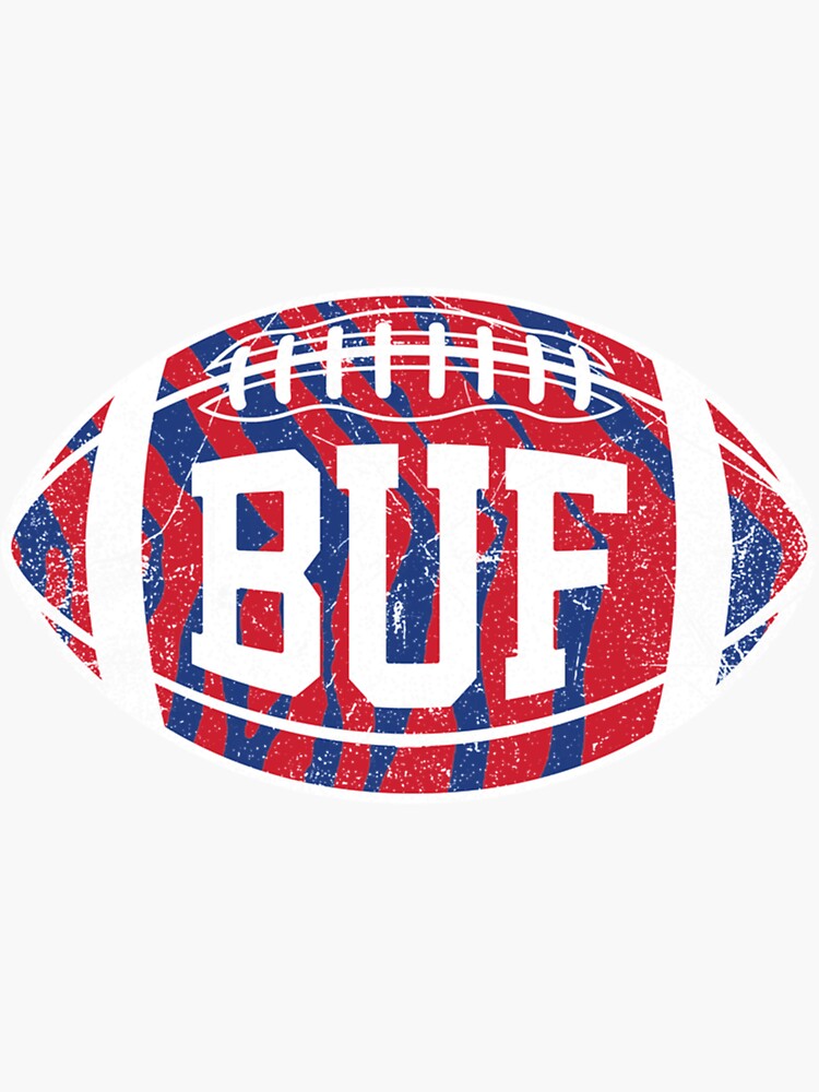 "BUF Retro Football - White " Sticker for Sale by ArboEngravings ...