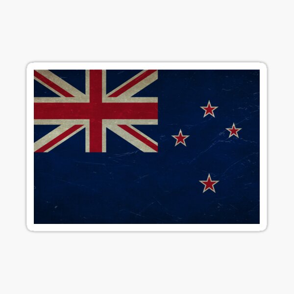 "Vintage New Zealand flag" Sticker by dbbstudio-100 | Redbubble