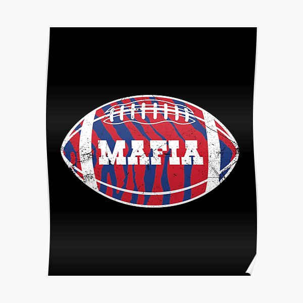 "Mafia Retro Football - Blue " Poster for Sale by ArboEngravings ...