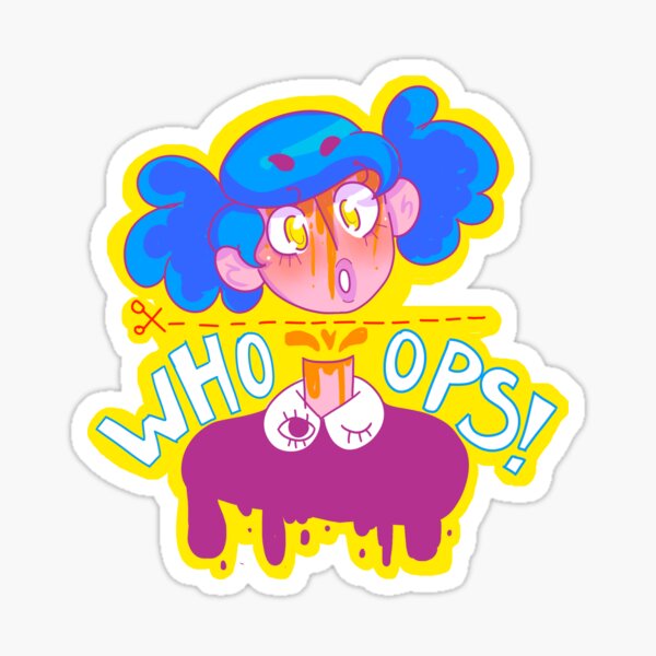 "Whoops!" Sticker for Sale by ABCCreations | Redbubble