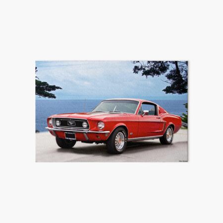 "1968 Ford Mustang GT Fastback I" Art Board Print by DaveKoontz | Redbubble