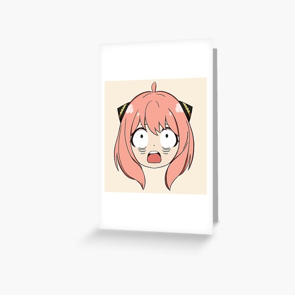 "Anya Scared Face - Spy X Family Fanart" Greeting Card by aeeenry ...