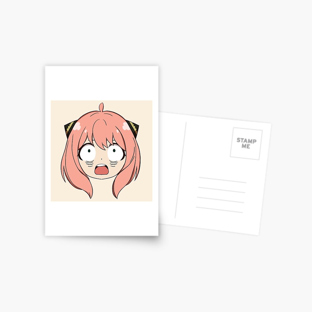"Anya Scared Face - Spy X Family Fanart" Postcard by aeeenry | Redbubble