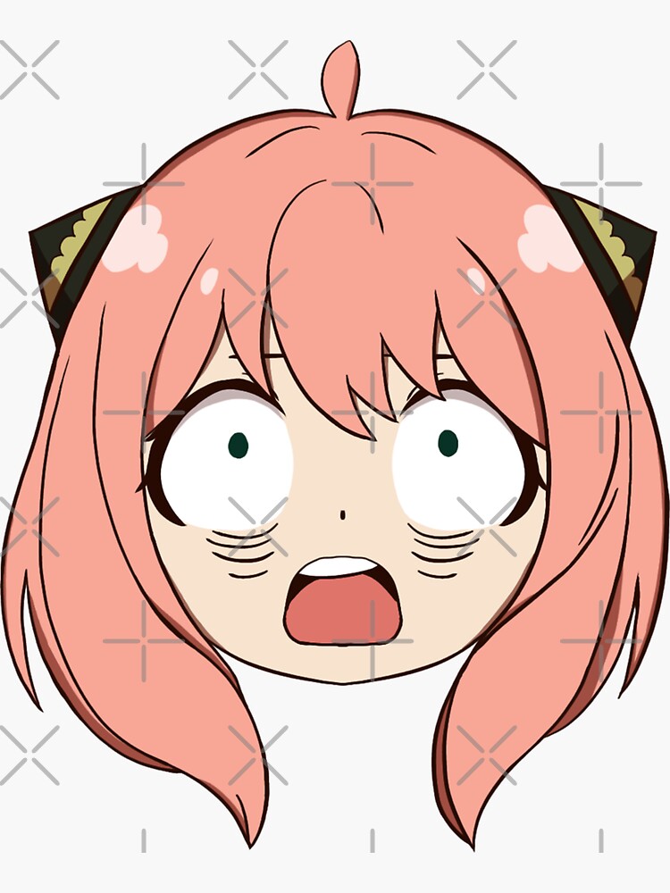 Pegatina «Anya Scared Face - Fanart de la familia Spy X» de aeeenry ...