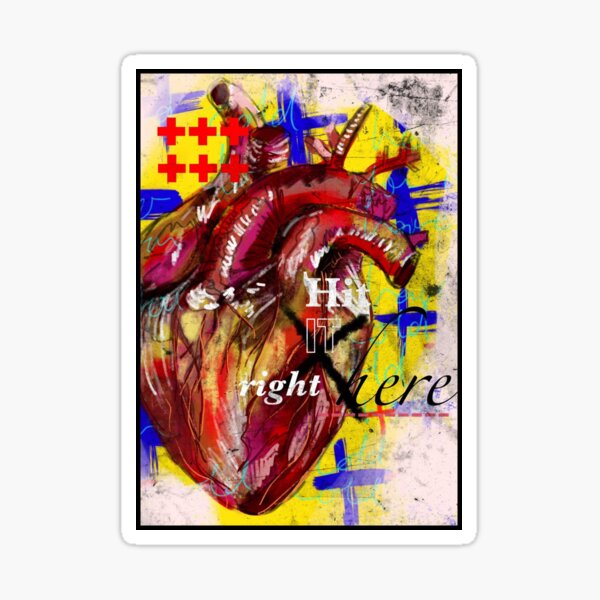 "Hit it right here" Sticker for Sale by Skye Riseley | Redbubble