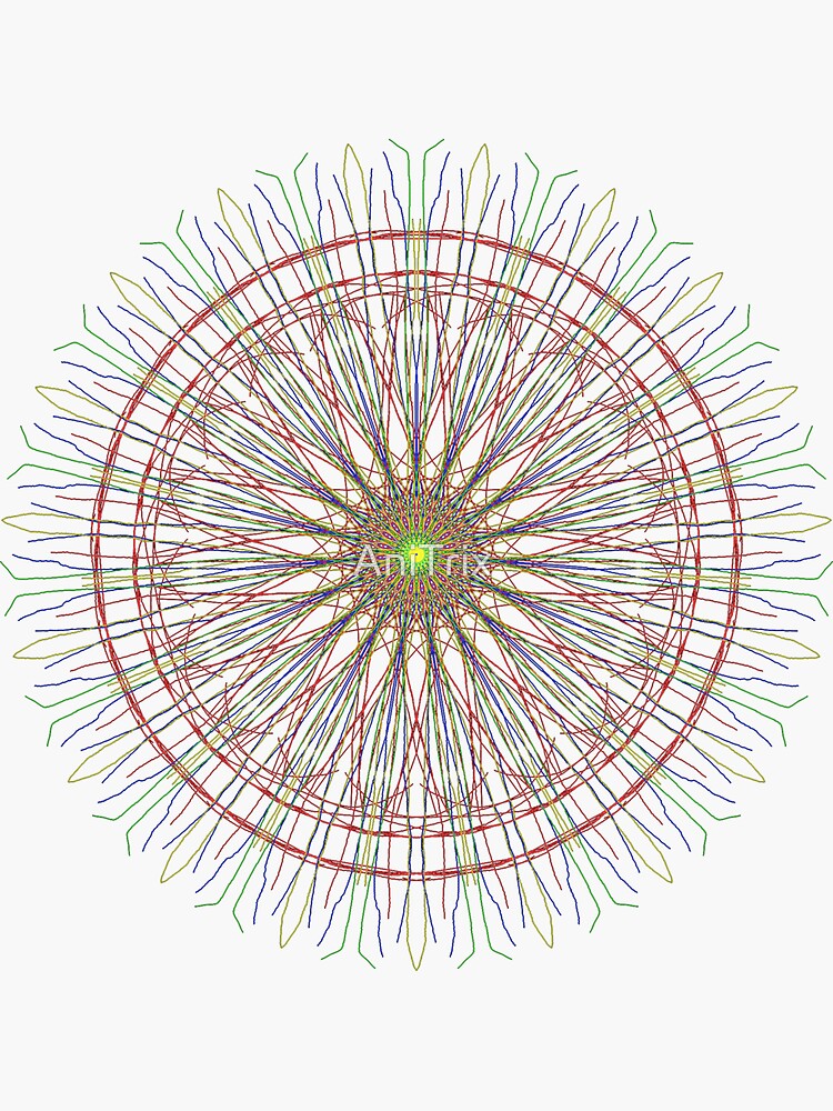 "Radial Art #8 (Color Spike)" Sticker by AniTrix | Redbubble