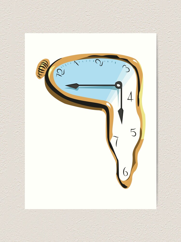 "Melting Clock" Art Print by Sopa-Pop | Redbubble