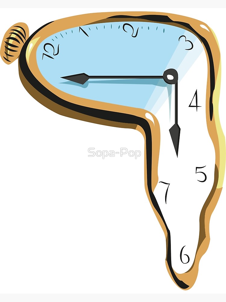 "Melting Clock" Poster for Sale by Sopa-Pop | Redbubble