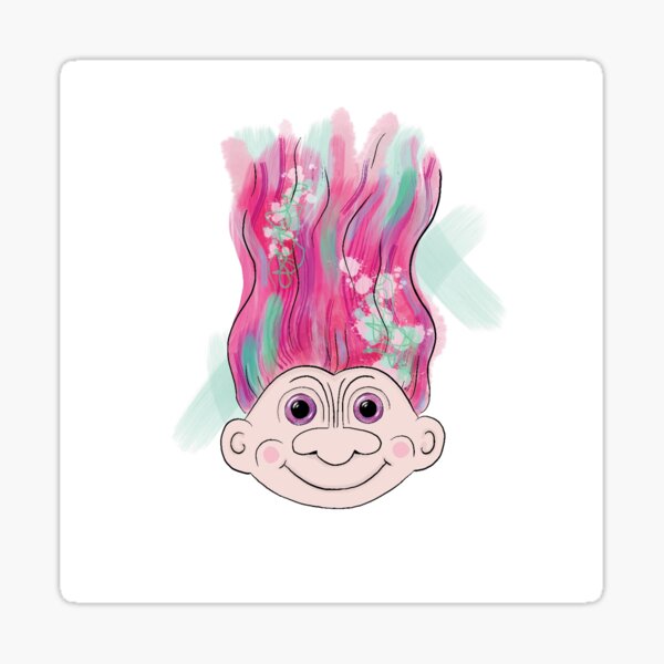 "troll - retro troll design" Sticker for Sale by JosieAnn93 | Redbubble