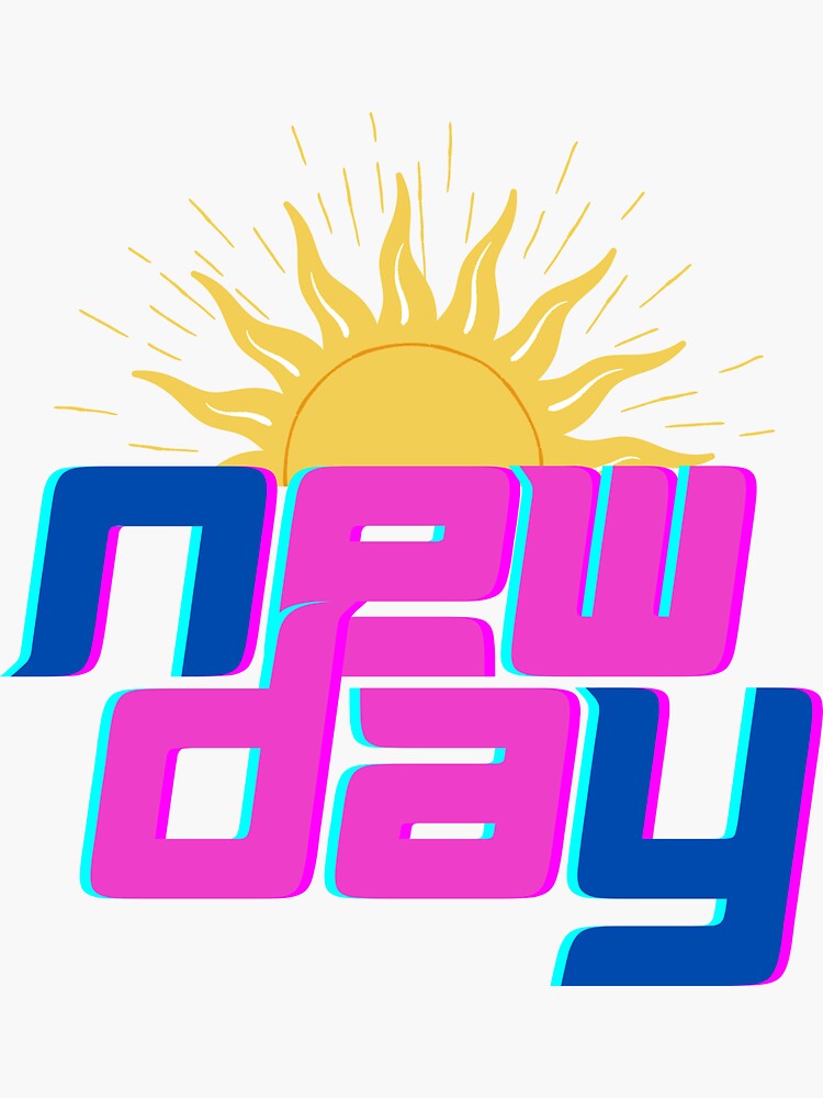"New Day fashion line" Sticker for Sale by Kubic-Brand | Redbubble