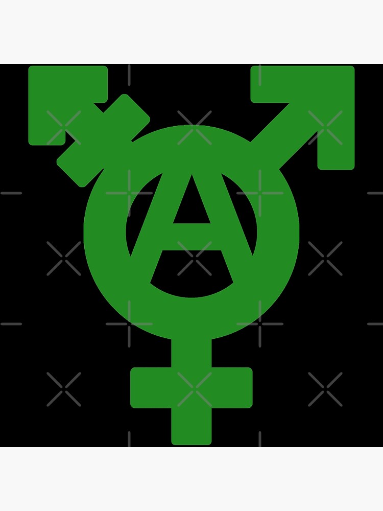 "Transgender Symbol Anarchy Symbol--Green" Poster for Sale by SCHPiDAUU ...