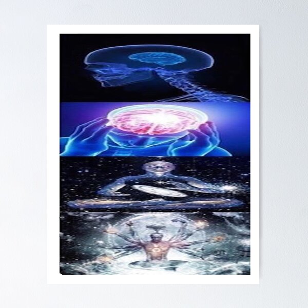 "Expanding Intelligence meme" Poster for Sale by Manist | Redbubble
