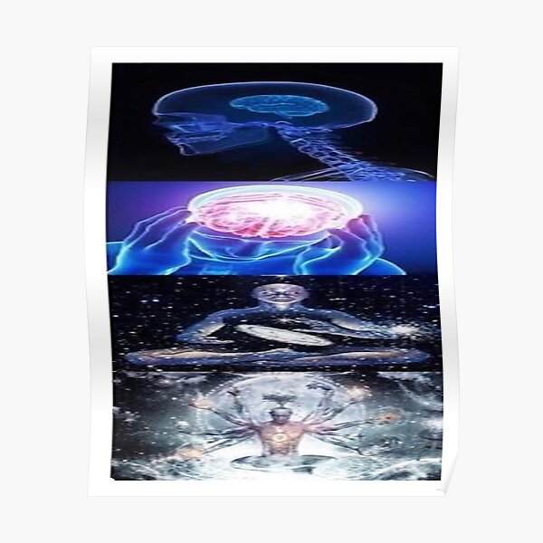 "Expanding Intelligence meme" Poster for Sale by Manist | Redbubble