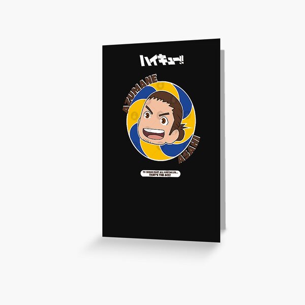"HAIKYUU AZUMANE ASAHI CHIBI" Greeting Card for Sale by thadenpsbie ...