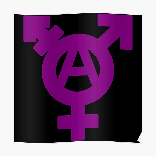 "Transgender Symbol Anarchy Symbol--Purple" Poster for Sale by ...