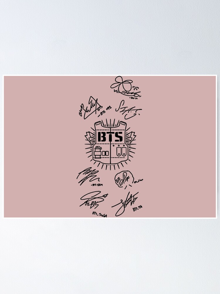 "BTS Autograph" Poster for Sale by MahouAnimeStore | Redbubble