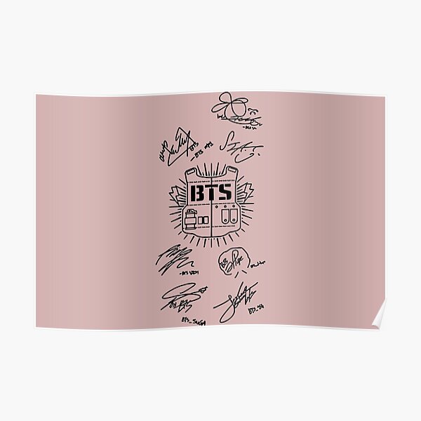 "BTS Autograph" Poster for Sale by MahouAnimeStore | Redbubble