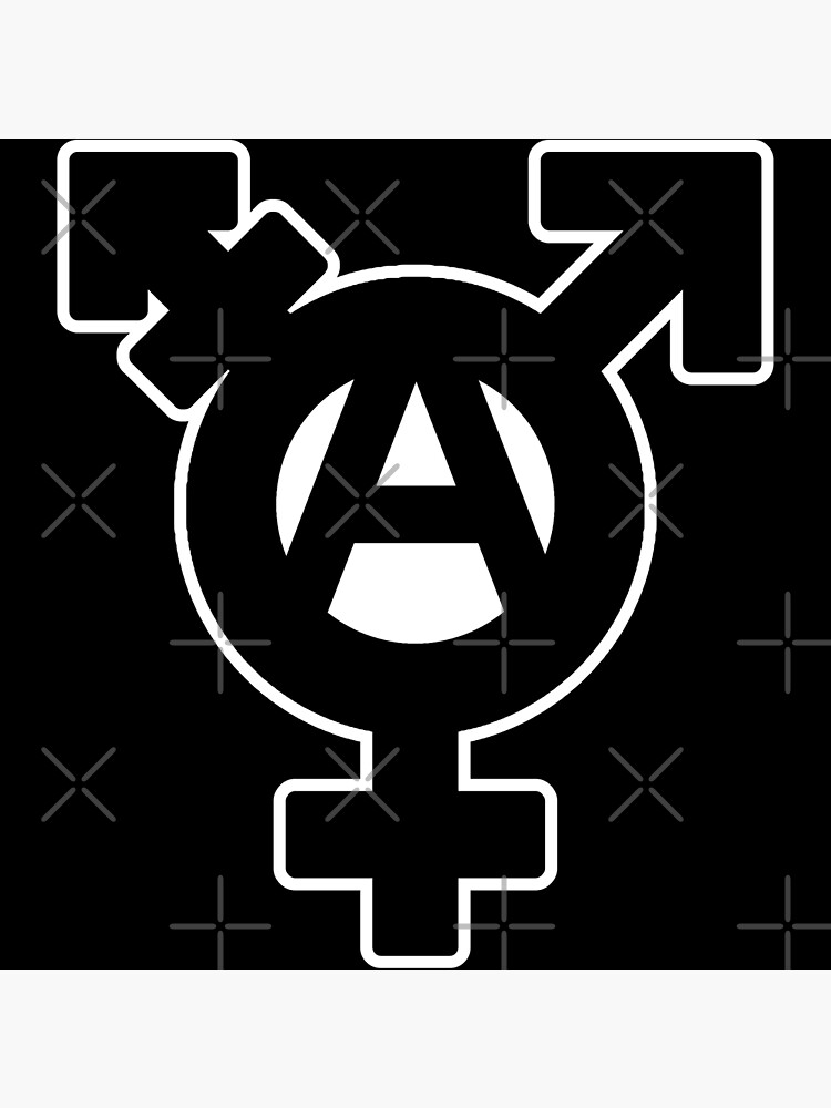 "Transgender Symbol Anarchy Symbol--Black" Poster for Sale by SCHPiDAUU ...