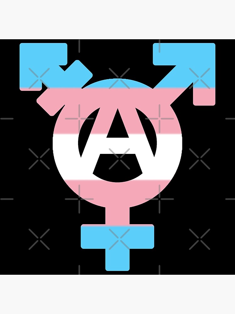 "Transgender Symbol Anarchy Symbol--Transgender Pride Colors" Poster ...