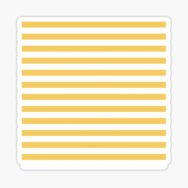 "Light Yellow And White Striped" Sticker by MoonStarsBubble | Redbubble