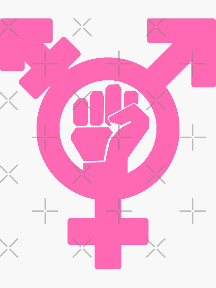 "Transgender Symbol Power Fist--Pink" Sticker for Sale by SCHPiDAUU ...