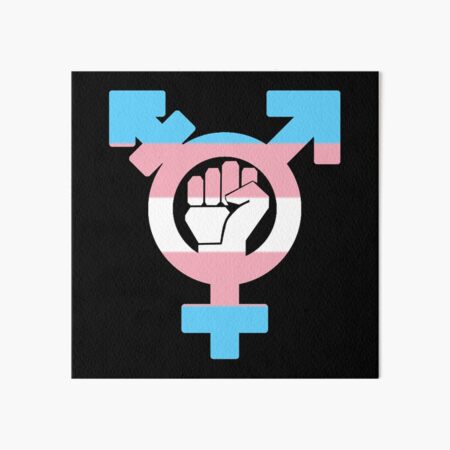 "Transgender Symbol Power Fist--Transgender Pride Colors" Art Board ...