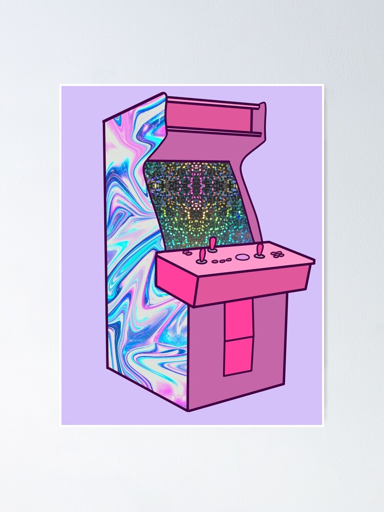 "Pink Arcade Machine " Poster for Sale by SaradaBoru | Redbubble