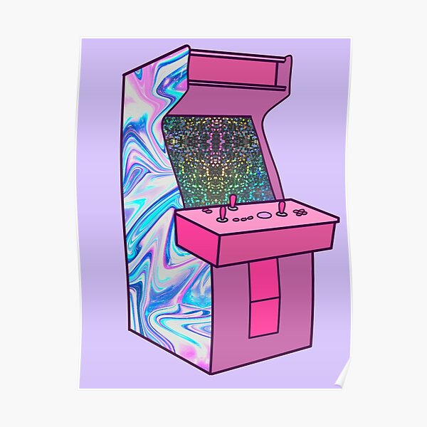 "Pink Arcade Machine " Poster for Sale by SaradaBoru | Redbubble
