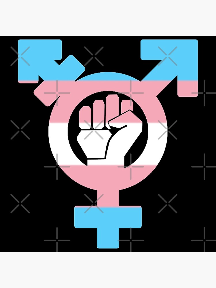 "Transgender Symbol Power Fist--Transgender Pride Colors" Poster for ...