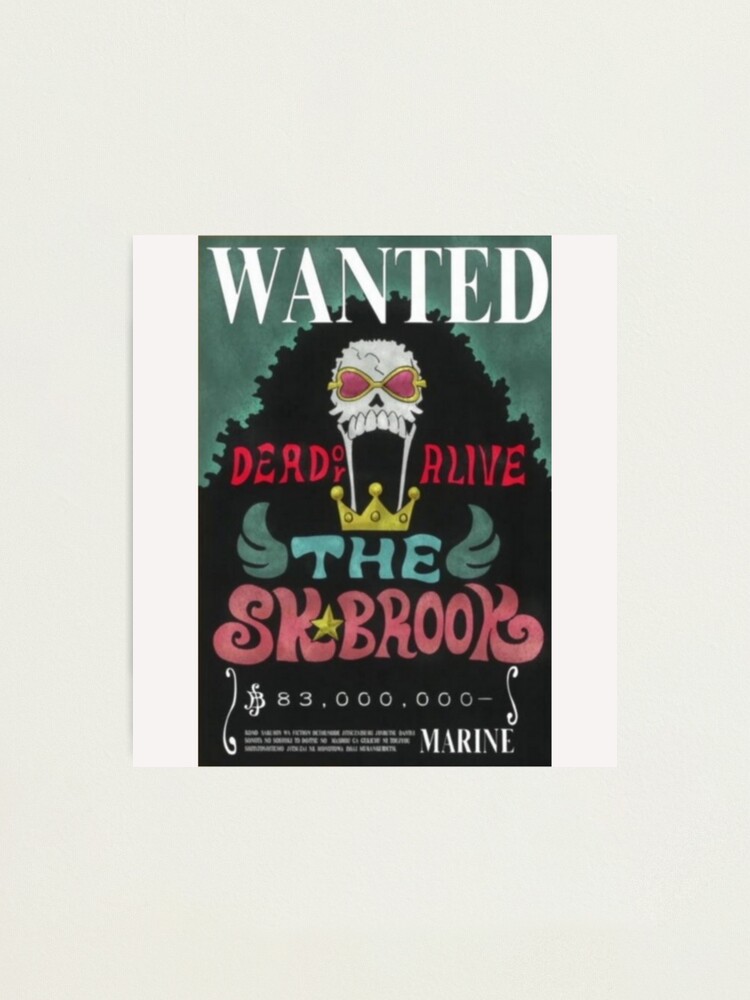 "Brook second wanted poster997.png" Photographic Print for Sale by ...