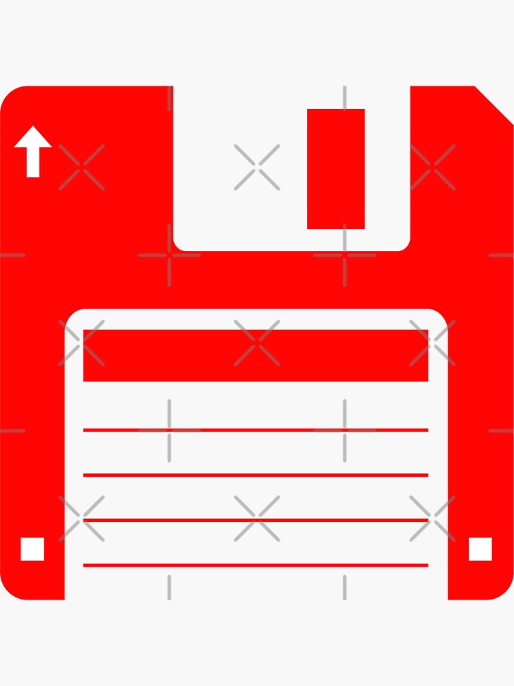 "Iconic Floppy Disk" Sticker for Sale by tekstalgia | Redbubble