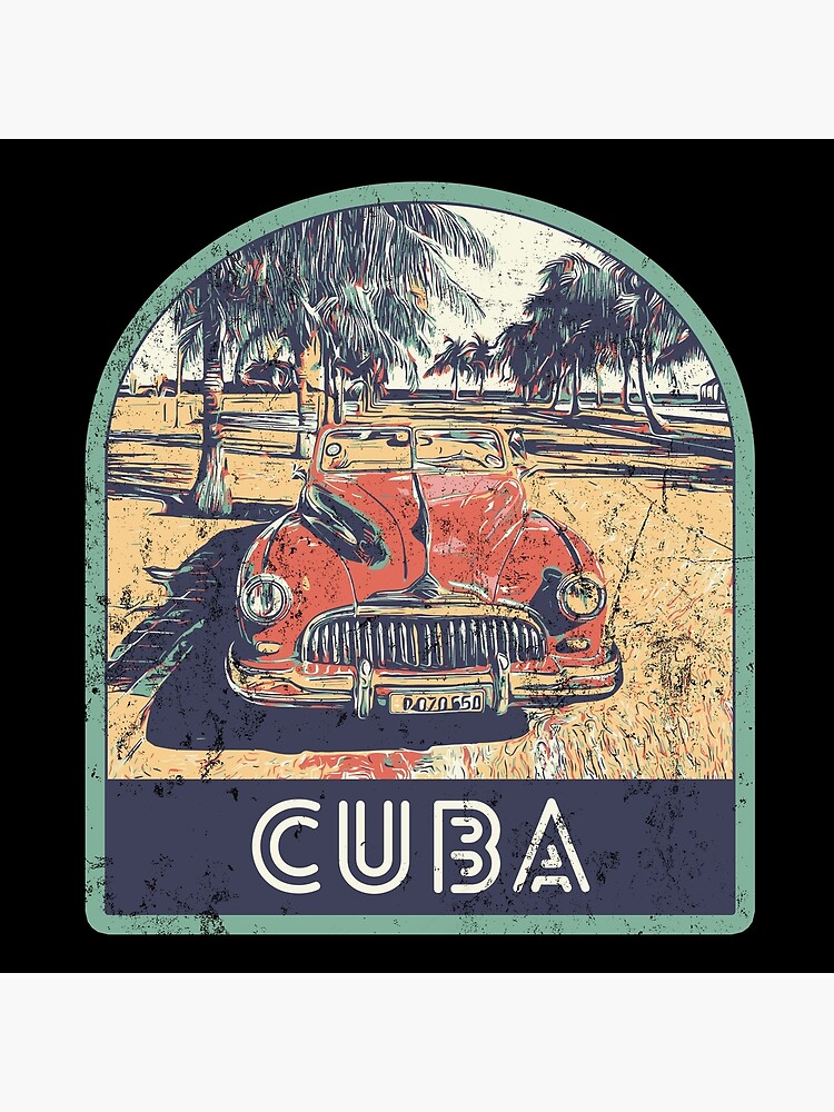 "Cuba Caribbean vintage travel decal vintage car" Poster by Lemomo-Geo ...