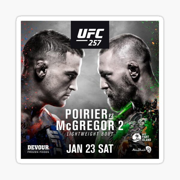 "UFC 257 POIRIER VS MCGREGOR PART II" Sticker by MelodyBrooks | Redbubble