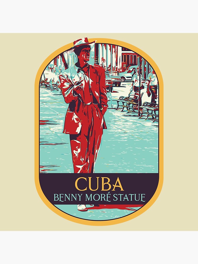 "Cuba Caribbean vintage travel decal musician benny moré statue" Poster for Sale by Lemomo-Geo ...