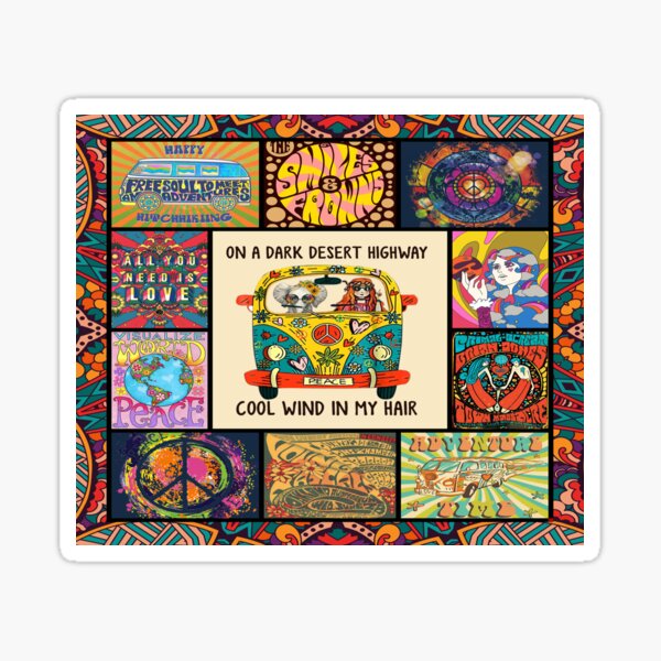 "Hippie Girl Good Vibes Trippy" Sticker for Sale by JaredBui | Redbubble