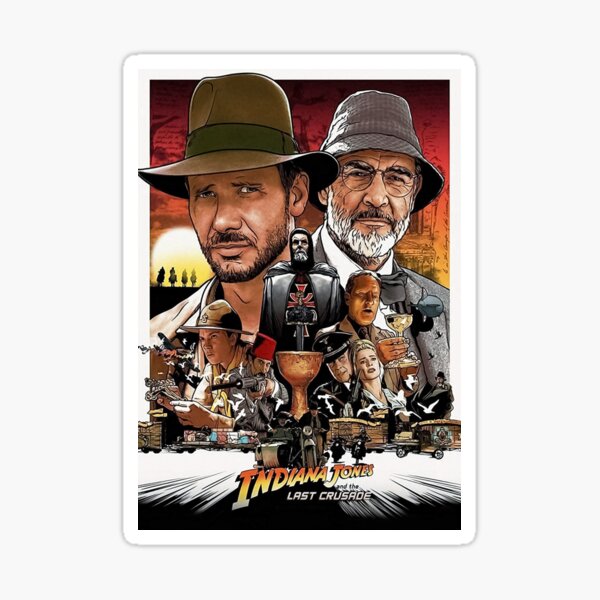 "Indiana Jones and the Last Crusade" Sticker by AlekVeliki | Redbubble