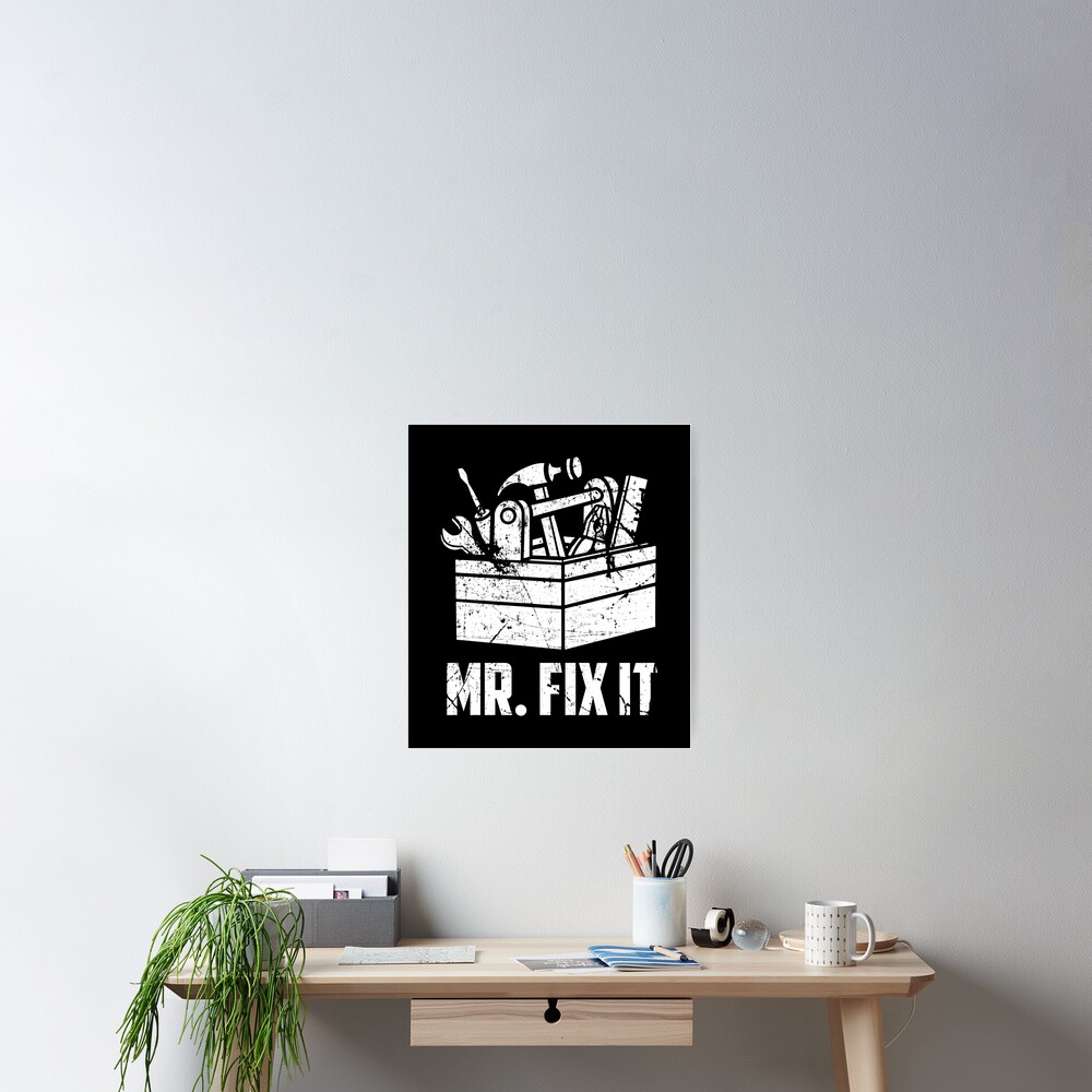 Póster «Mr Fix It Funny Dad Handyman Día del padre Herramientas de reparación» de haselshirt ...