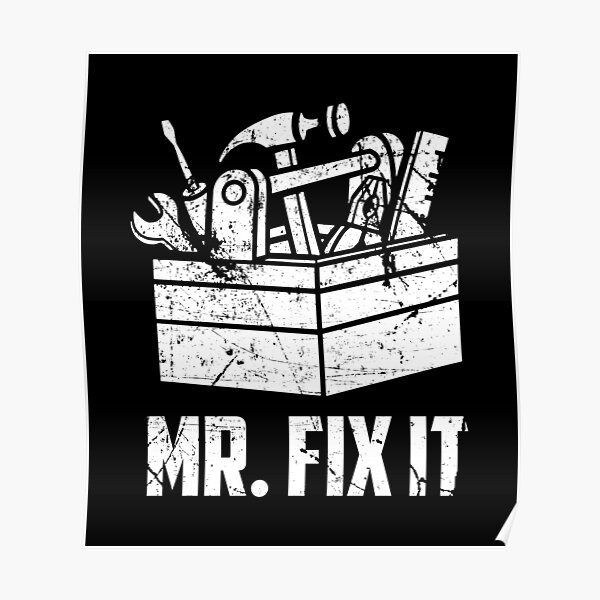 Póster «Mr Fix It Funny Dad Handyman Día del padre Herramientas de reparación» de haselshirt ...