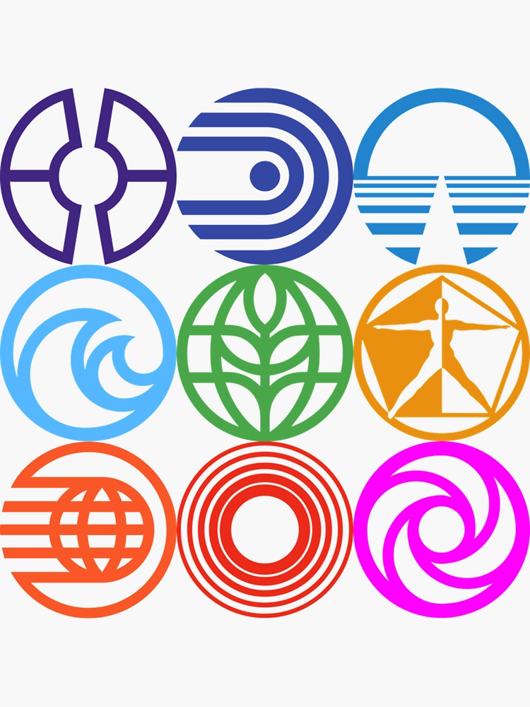 "Retro Epcot Logos T-Shirt" Sticker for Sale by JoaneeEttl | Redbubble