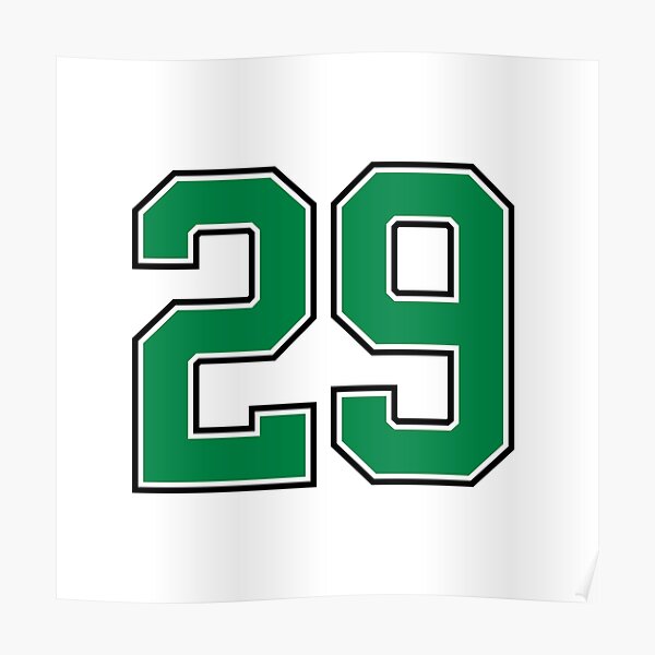 "29 number, green lucky sports twenty nine" Poster for Sale by ...