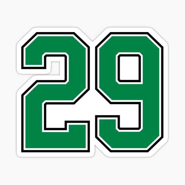"29 number, green lucky sports twenty nine" Sticker for Sale by ...