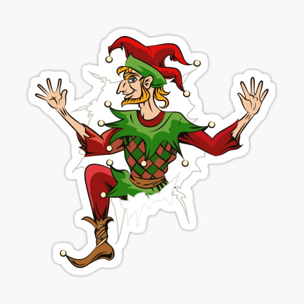 "Cartooned Joker Jumping Out" Sticker by seewayy | Redbubble