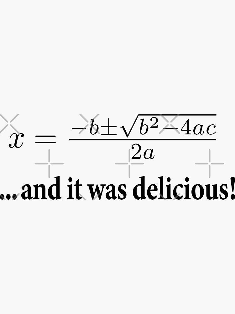 "quadratic formula v3" Sticker for Sale by Grafik0 | Redbubble