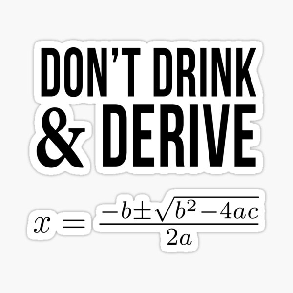 "quadratic formula v4" Sticker for Sale by Grafik0 | Redbubble