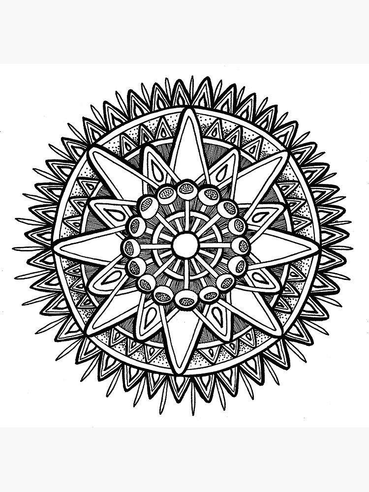 "Sun Mandala Hand Drawn Ink Design, Pagan, Sun God, Summer Solstice ...