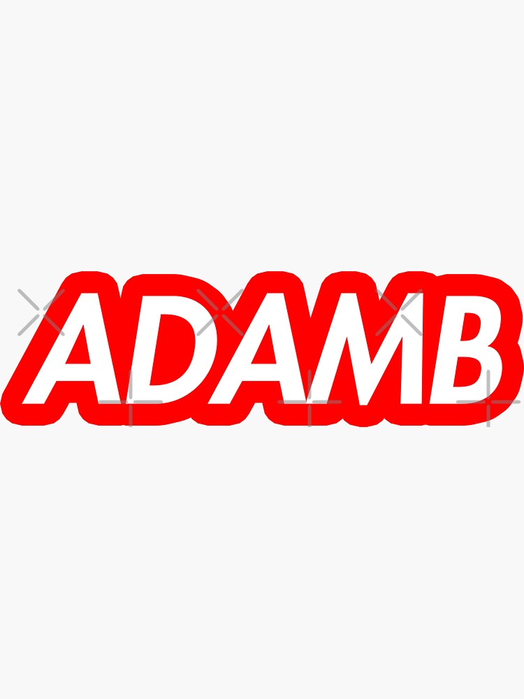 "Adam B Merch Adamb" Sticker by SamibShop | Redbubble