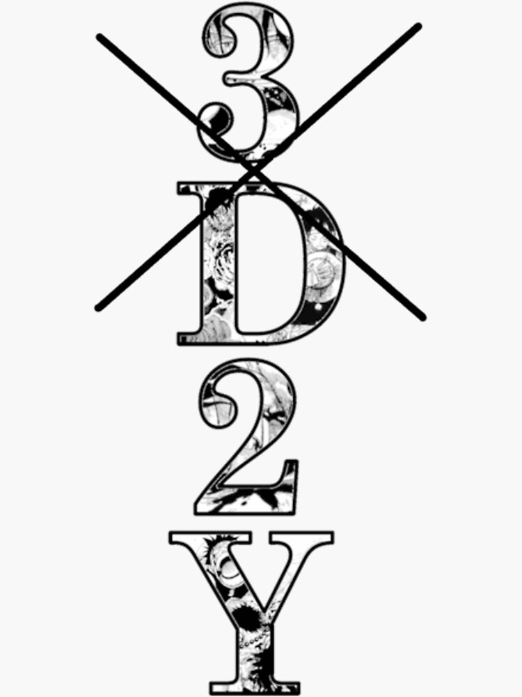 "3D2Y" Sticker by AbuVodena | Redbubble