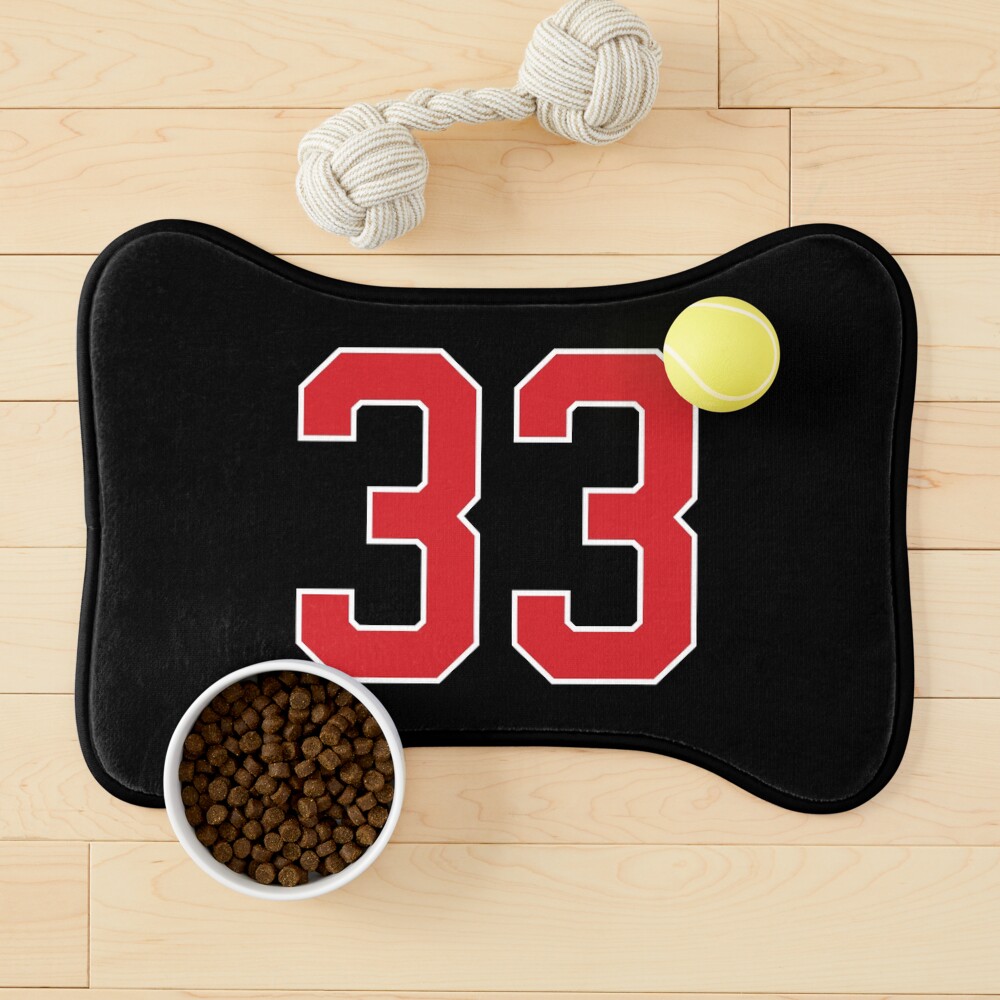 "Sports Number 33, red black color lucky sport thirty three" Sticker ...