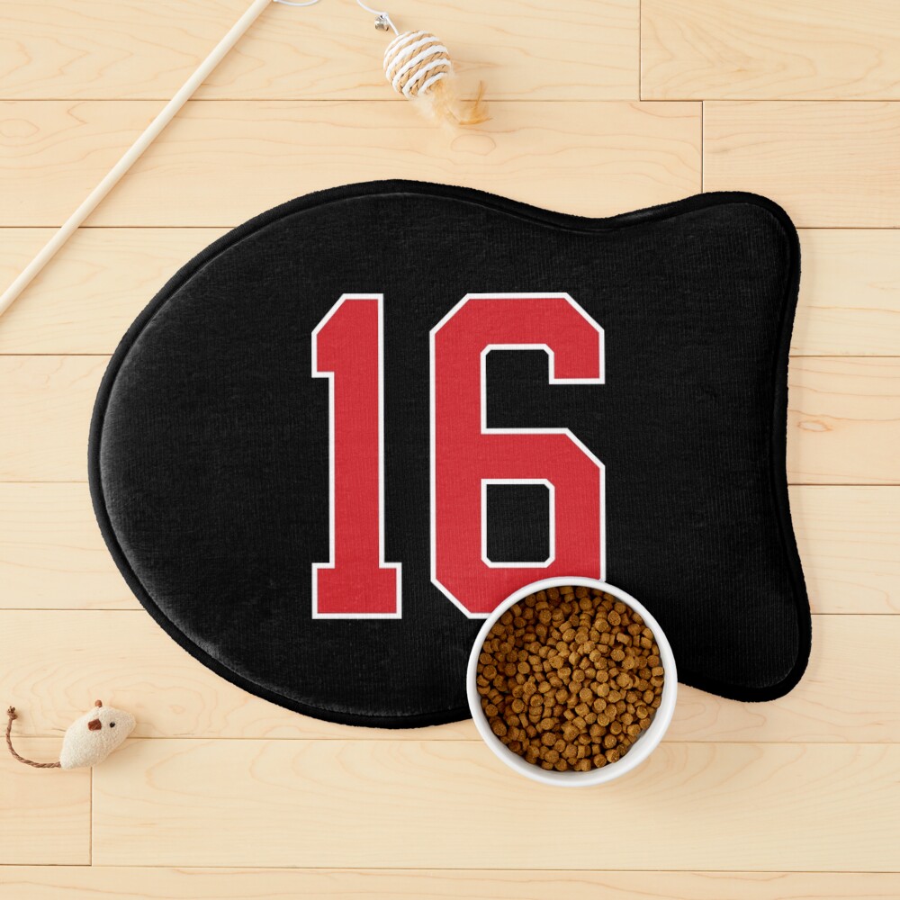 "Sports Number 16, red black color lucky sport sixteen" Sticker for ...