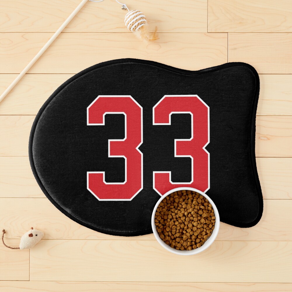 "Sports Number 33, red black color lucky sport thirty three" Sticker ...